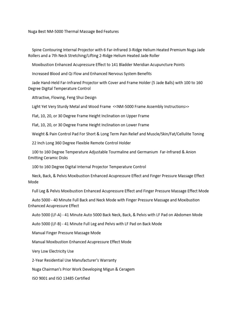 NB 5000 Details | PDF | Acupressure | Massage
