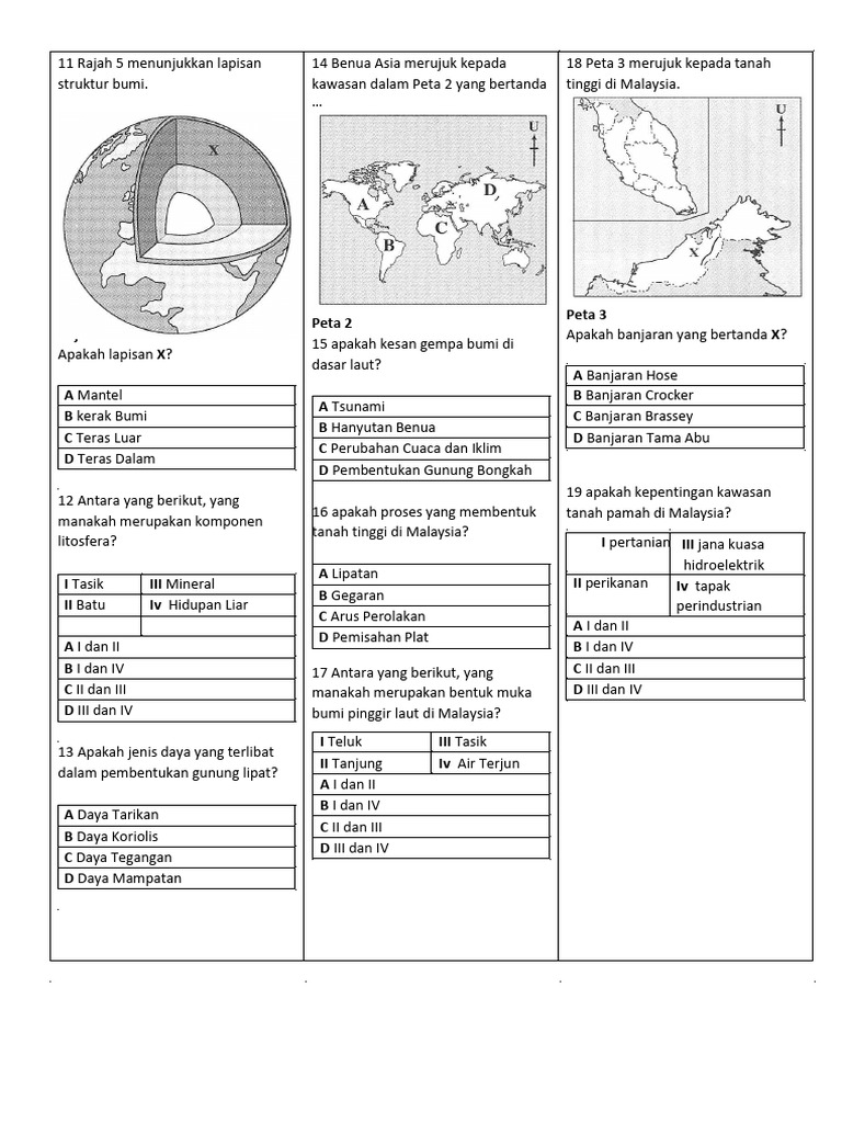 FORM 1 GEOGRAFI j2 | PDF
