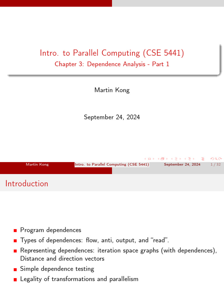 c3 Dependence Analysis p1 | PDF | Theoretical Computer Science | Applied Mathematics