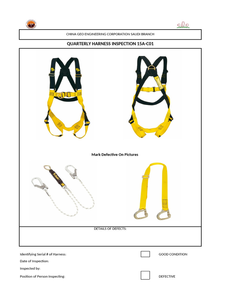 Full Body Harness Inspection | PDF