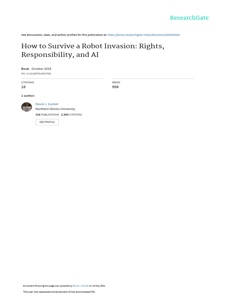How To Survive A Robot Invasion Rights Responsibil | PDF | Robot | Robotics
