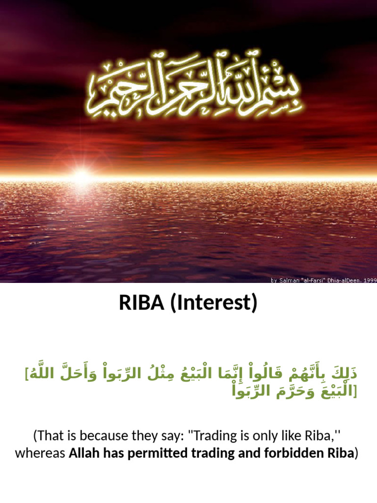 Riba | PDF | Islamic Banking And Finance | Business