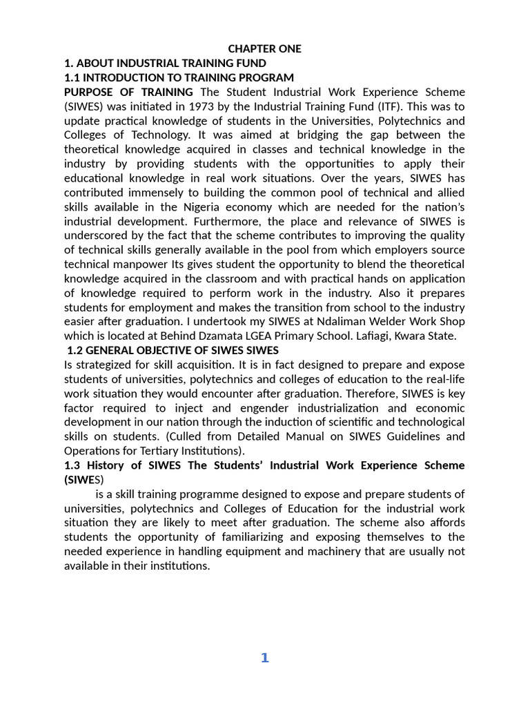 A Technical Report On Student Industrial Work Experience Scheme | PDF | Welding | Construction