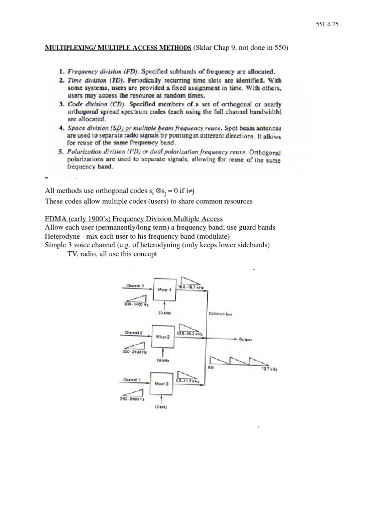Multiplexing and Access Methods Explained | PDF | Channel Access Method ...