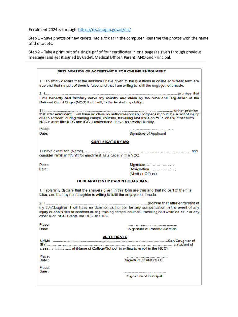 Online Enrollment Process | PDF