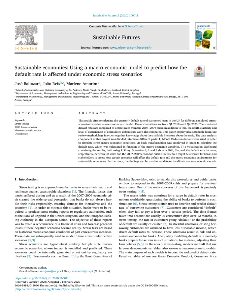 Sustainable Economies Using A Macro-Economic Model To Predict | PDF ...