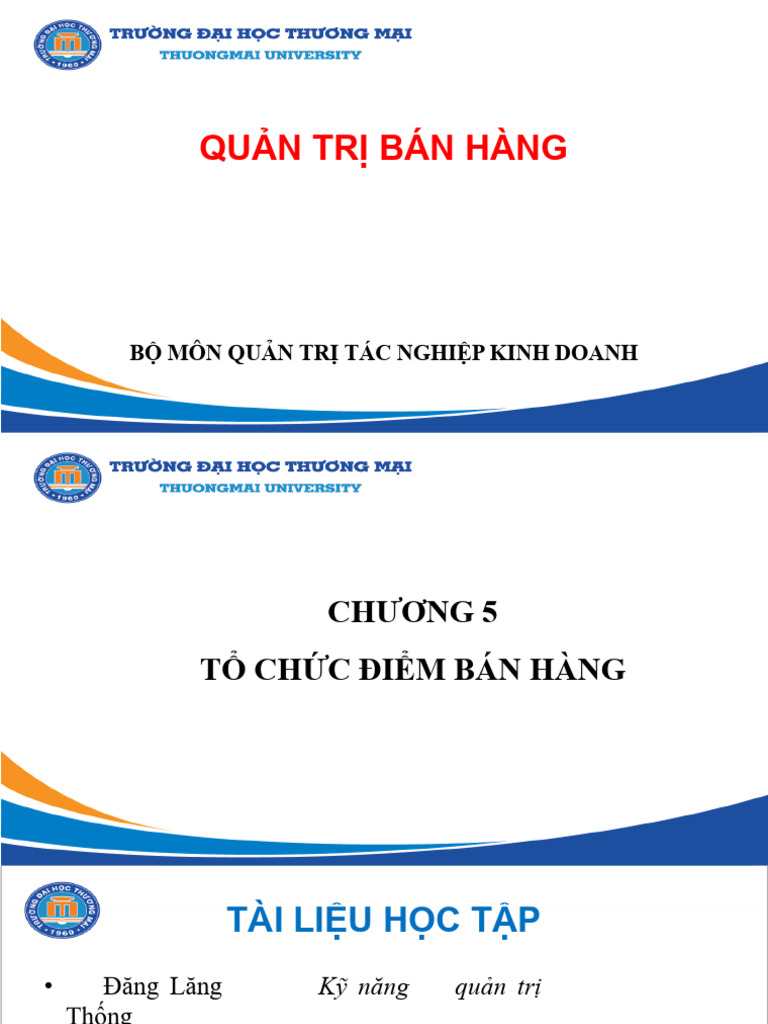 Chương 5 QTBH Tổ chức điểm bán hàng | PDF