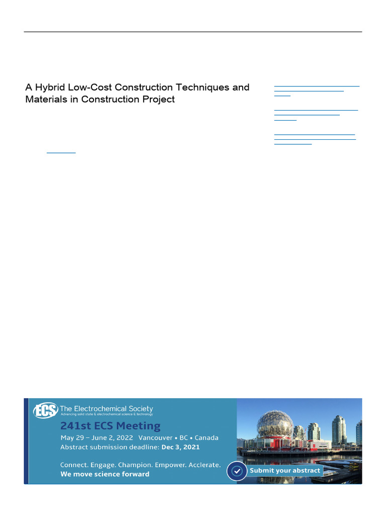 Low-Cost Hybrid Construction Techniques | PDF | Strength Of Materials ...