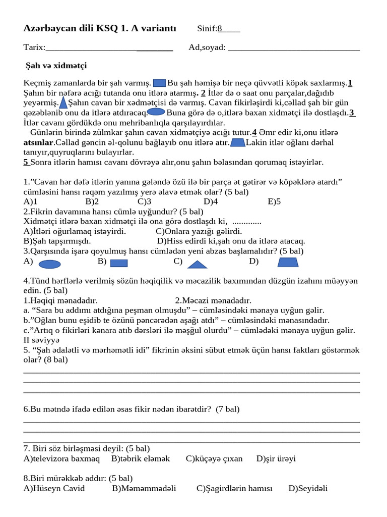 8 Az Di̇li̇ KSQ 1 | PDF