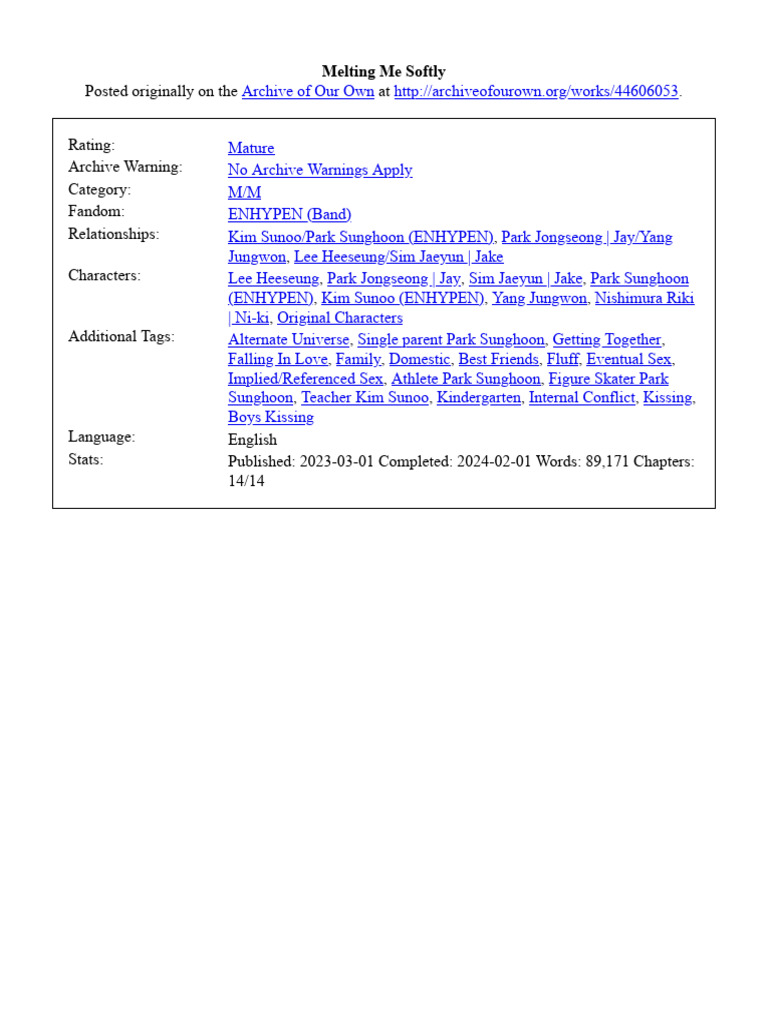 Melting Me Softly | PDF