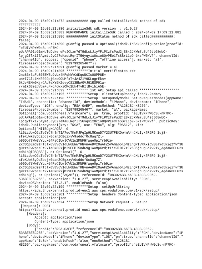 SDK Initialization Log for iOS App | PDF | Cyberwarfare | Security