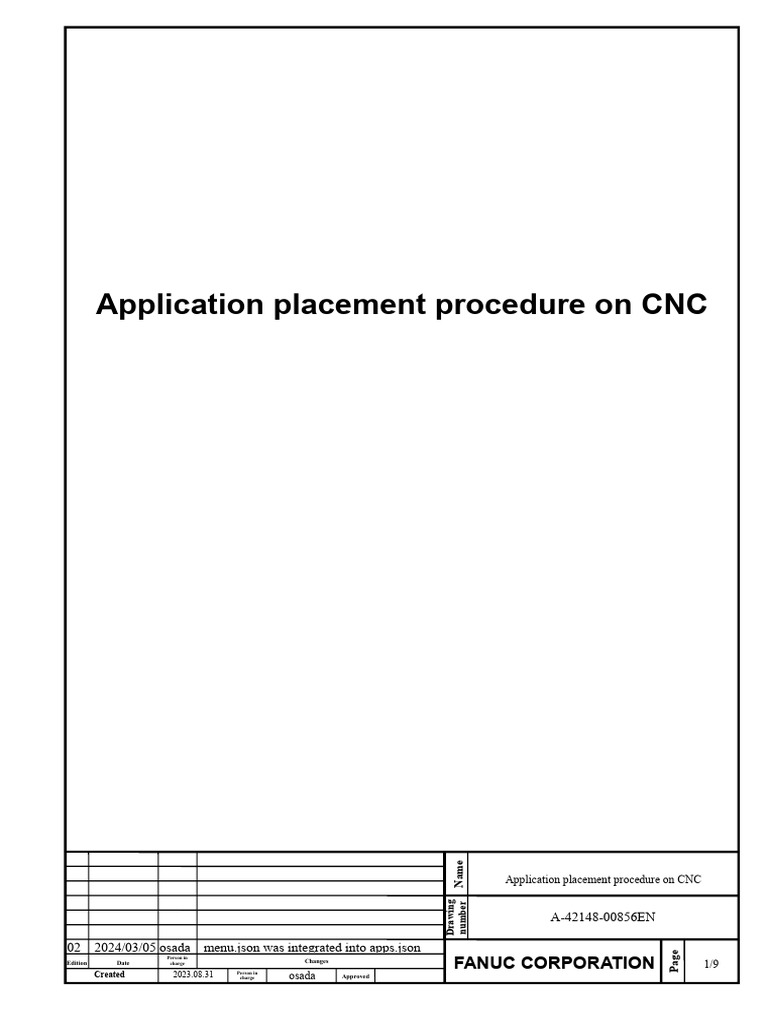 FANUC PICTURE2 Application Placement Procedure On CNC | PDF | Icon ...