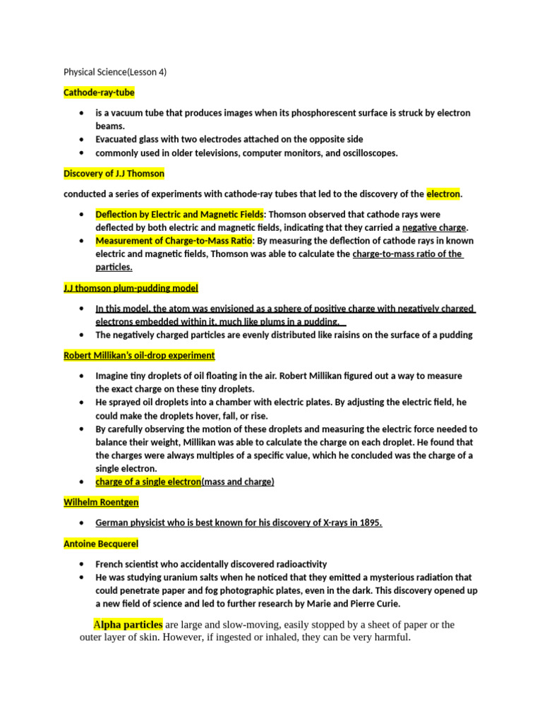 Lesson 4 | PDF | Electron | Atoms
