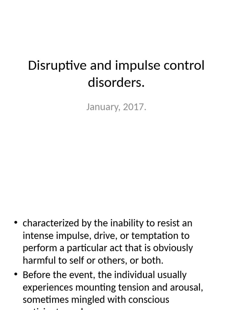 Understanding Impulse Control Disorders | PDF | Mental Disorder ...