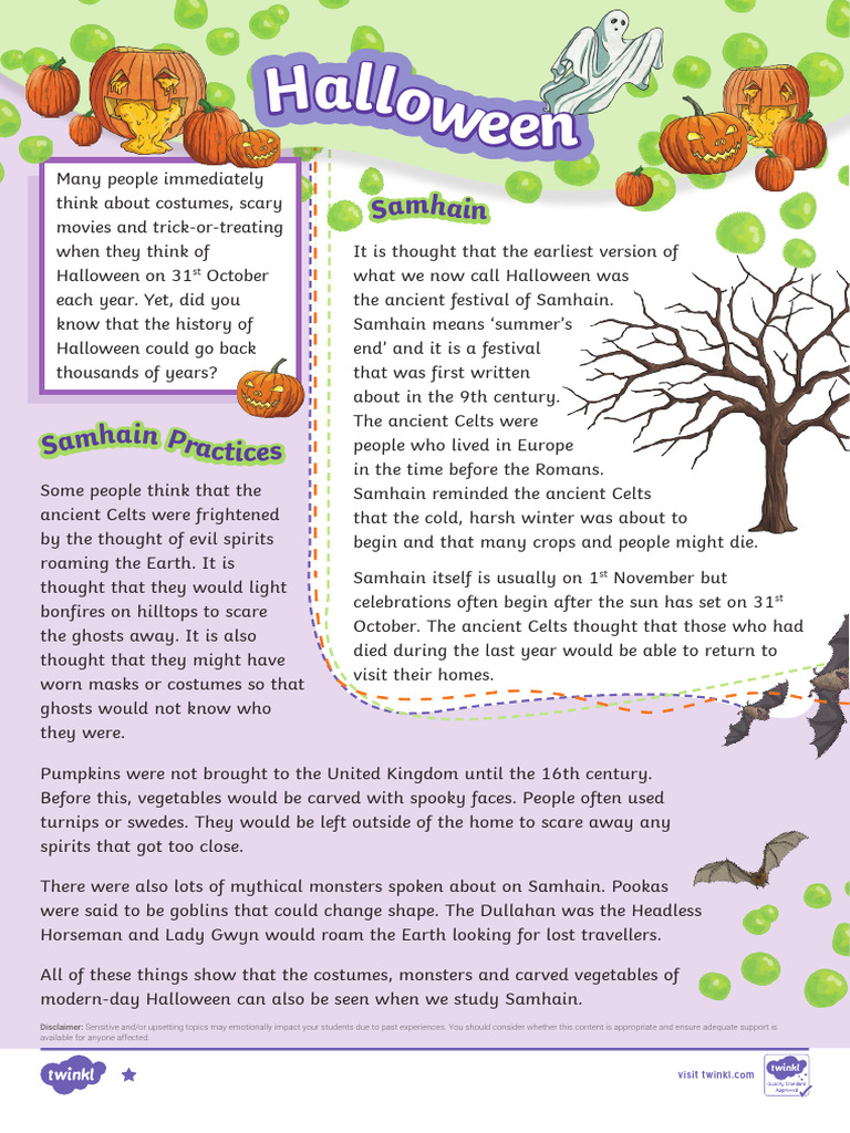Halloween Differentiated Reading Comprehension Activity | PDF ...