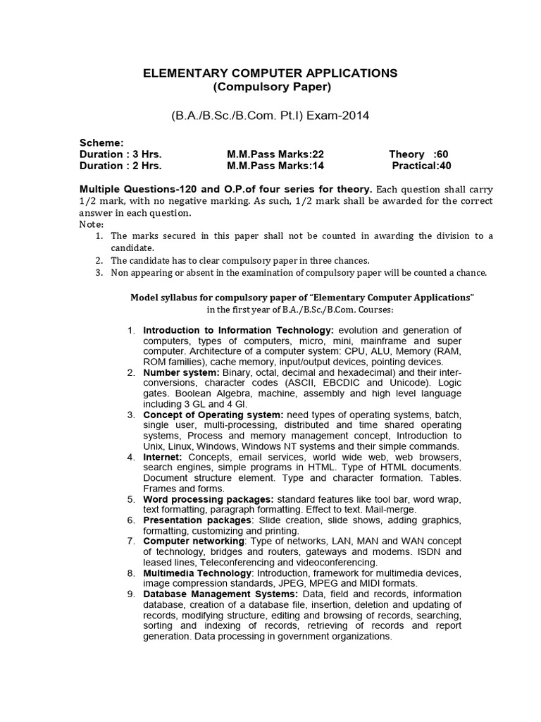 Ele. Comp Application Comp | PDF | Operating System | Databases