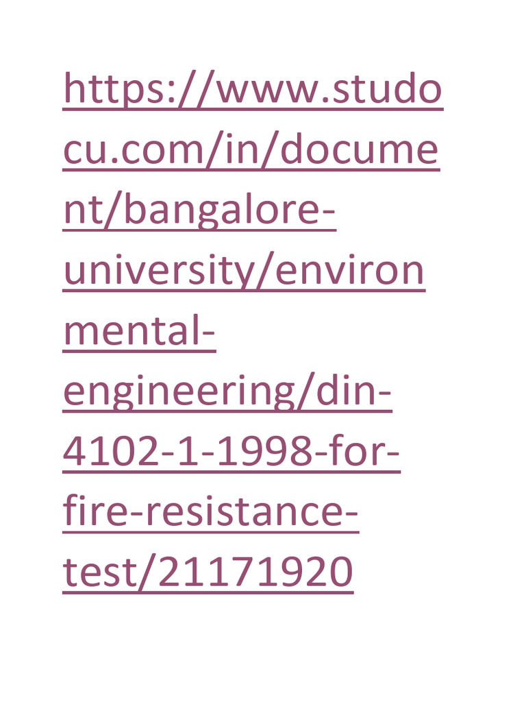 DIN 4102 Part 1 | PDF