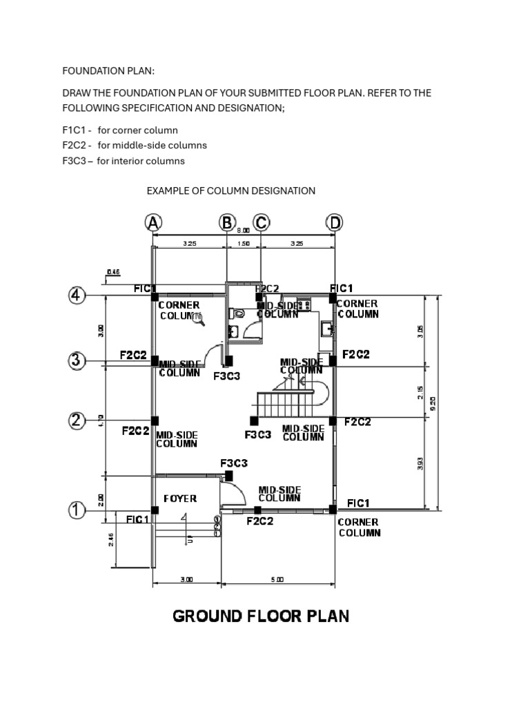 FOUNDATION PLAN - Docx INSTRUCTION | PDF