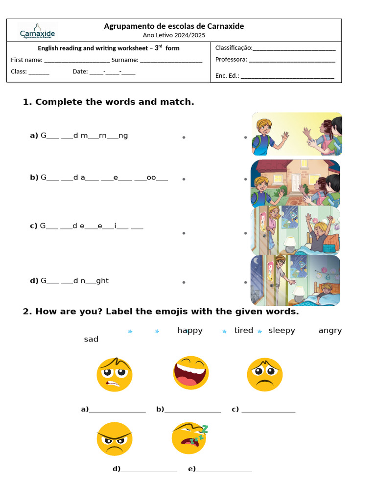 Reading and Writing Worksheet 3rd Grade | PDF | Language Arts & Discipline