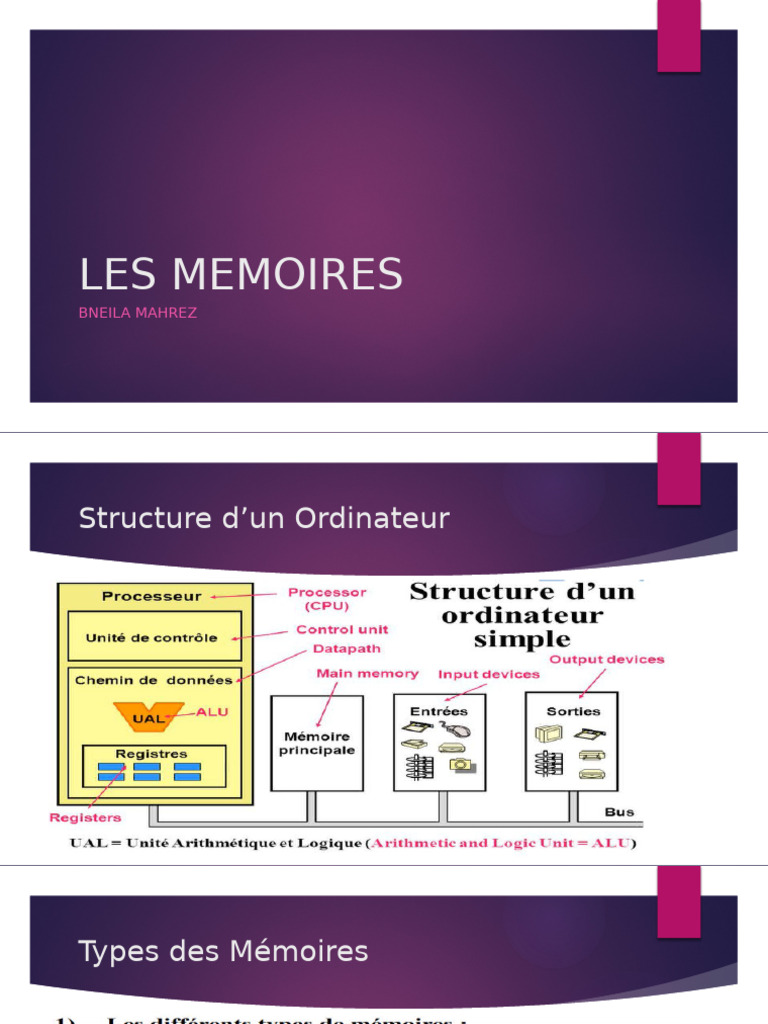 Les Memoires | PDF | Cache (Informatique) | Mémoire (informatique)