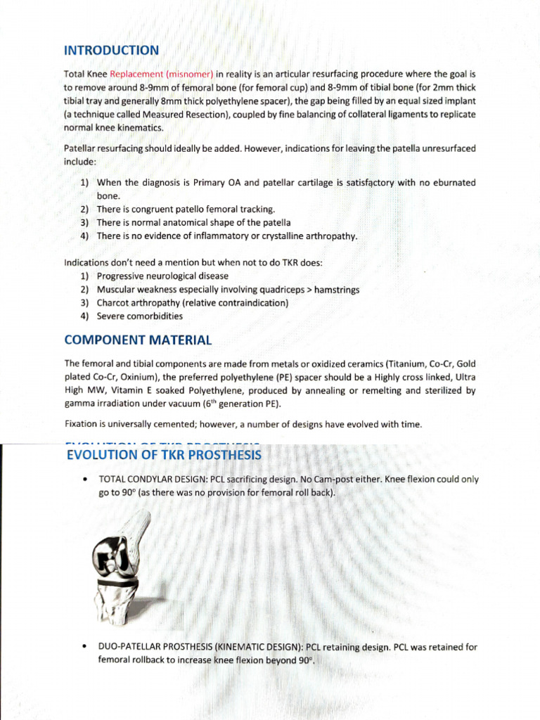 TKR Manual 1 | PDF | Knee | Musculoskeletal System