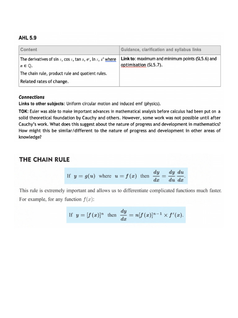 G12 Chain Rule | PDF