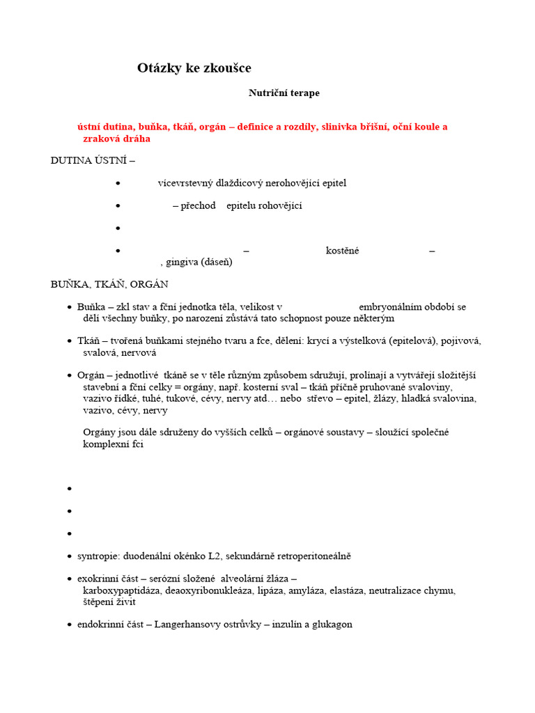 Anatomie Skripta | PDF