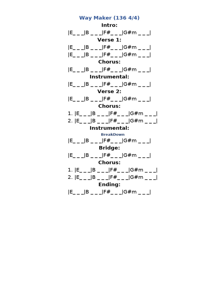Way Maker | PDF