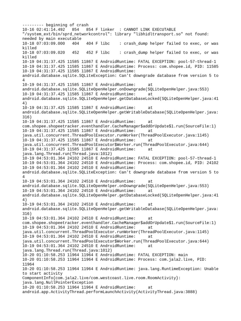 Standby Android Log 2024 1020 060251 | PDF | Computer Architecture | System Software
