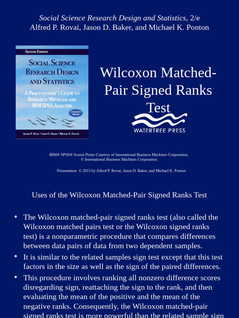 Wilcoxon Matched Pair Signed Ranks Test | PDF | Statistics | Evaluation ...