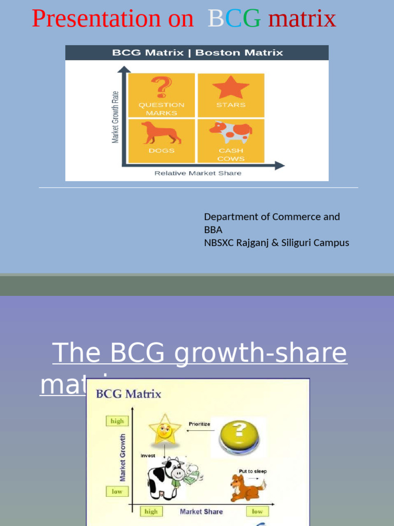 BCG Matrix for Commerce Students | PDF | Finance & Money Management