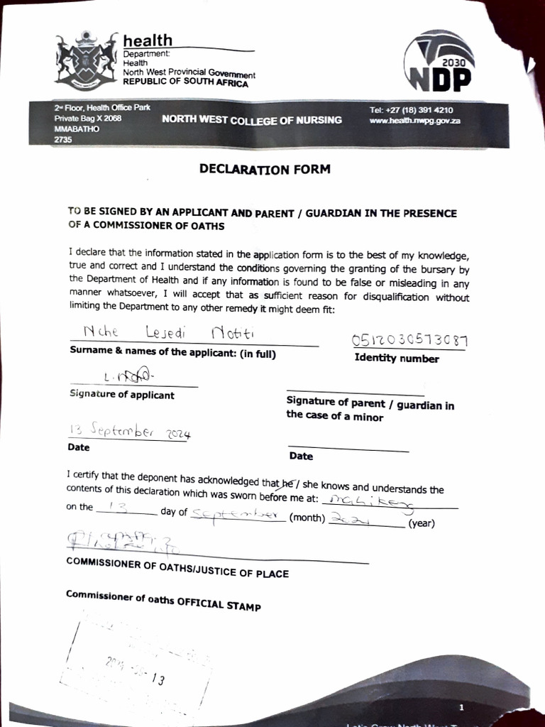 Declaration Form | PDF | Law