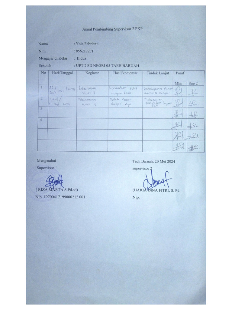 Jurnal Dan Supervisor | PDF