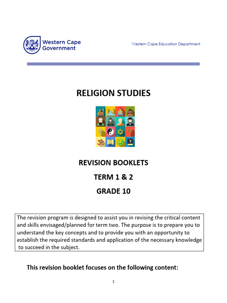 Grade 10 Religion Studies Revision Guide | PDF | Noble Eightfold Path ...