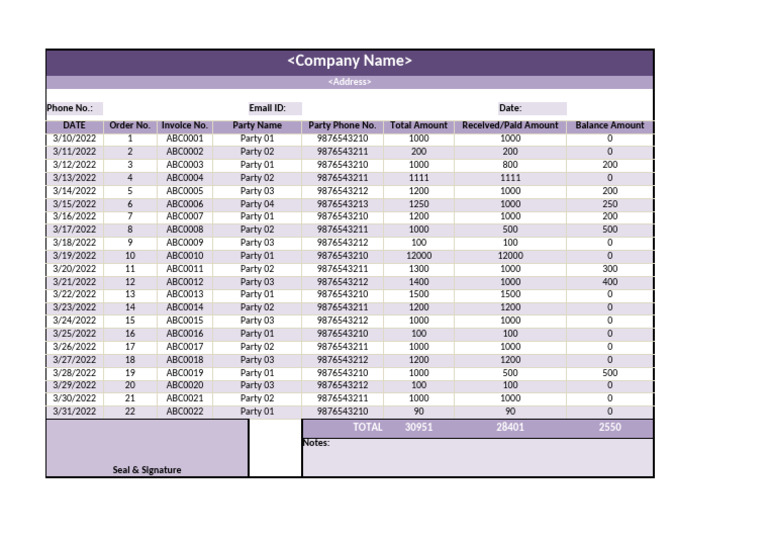 Sale Report Format in Excel 01 | PDF | Accounting