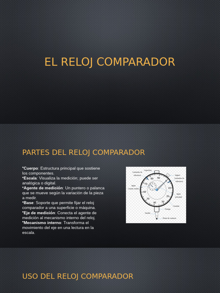 Partes del Reloj Comparador y Usos | PDF | Negocios | Informática