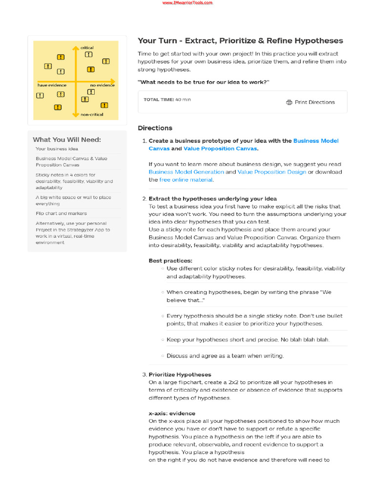 10-Your Turn - Extract, Prioritize & Refine Hypotheses | PDF ...