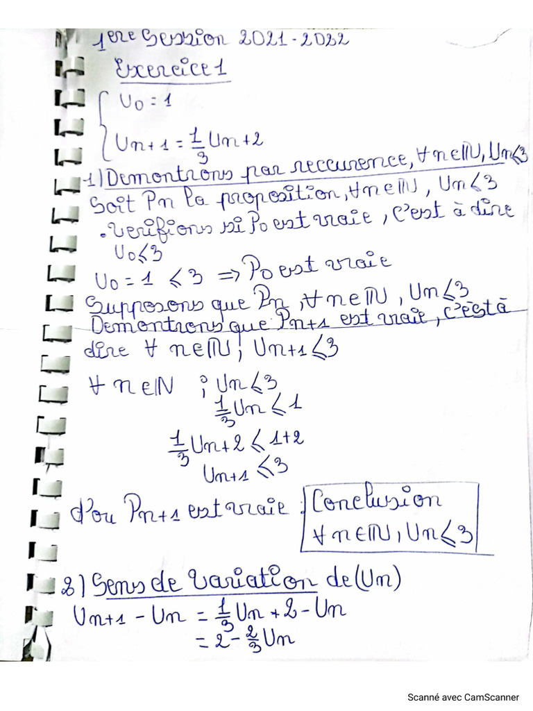 Correction Math L1 1 Ère Session 2021-2022 | PDF