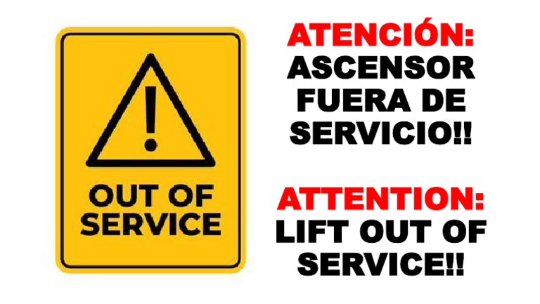 Lift Out of Service1 | PDF