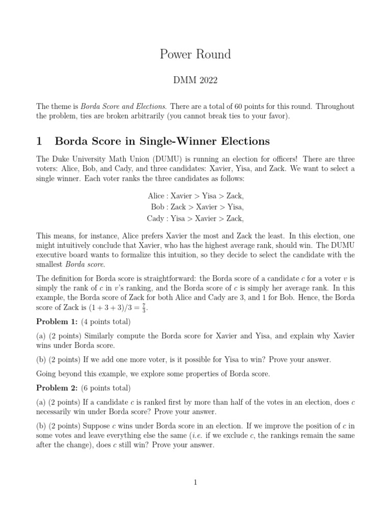 2022 Power Round | PDF | Voting | Elections