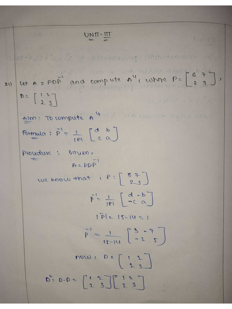 Linear Algebra Unit 3-1 | PDF