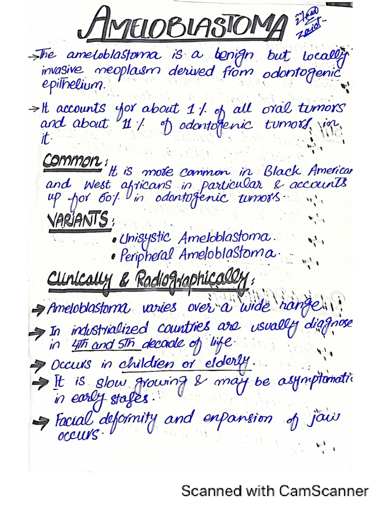 Ameloblastoma - ZAID | PDF