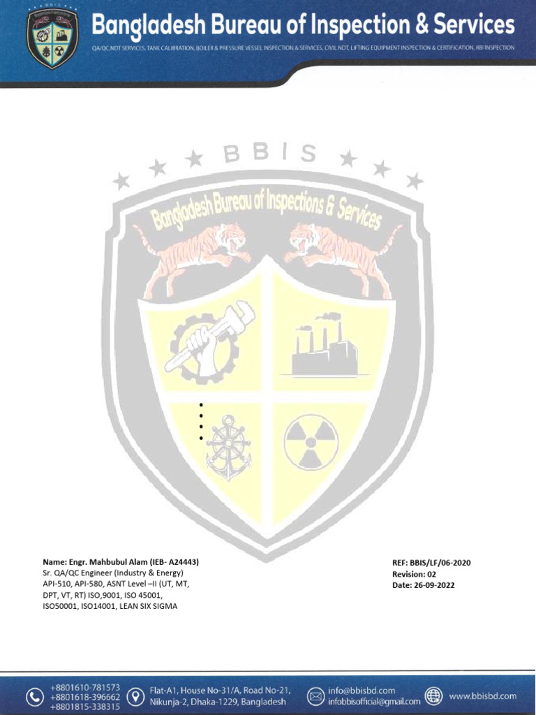 Bbis - Radiography Test Procedure | PDF | Radiography | Nondestructive ...