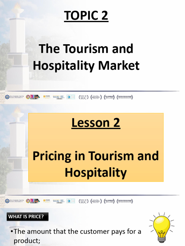 Topic-2-Lesson-2 Pricing in Tourism and Hospitality | PDF | Pricing | Prices