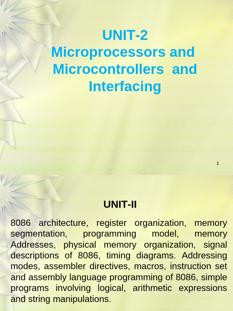 Unit 2 8086 Microprocessor Pdf Assembly Language Pointer Computer Programming