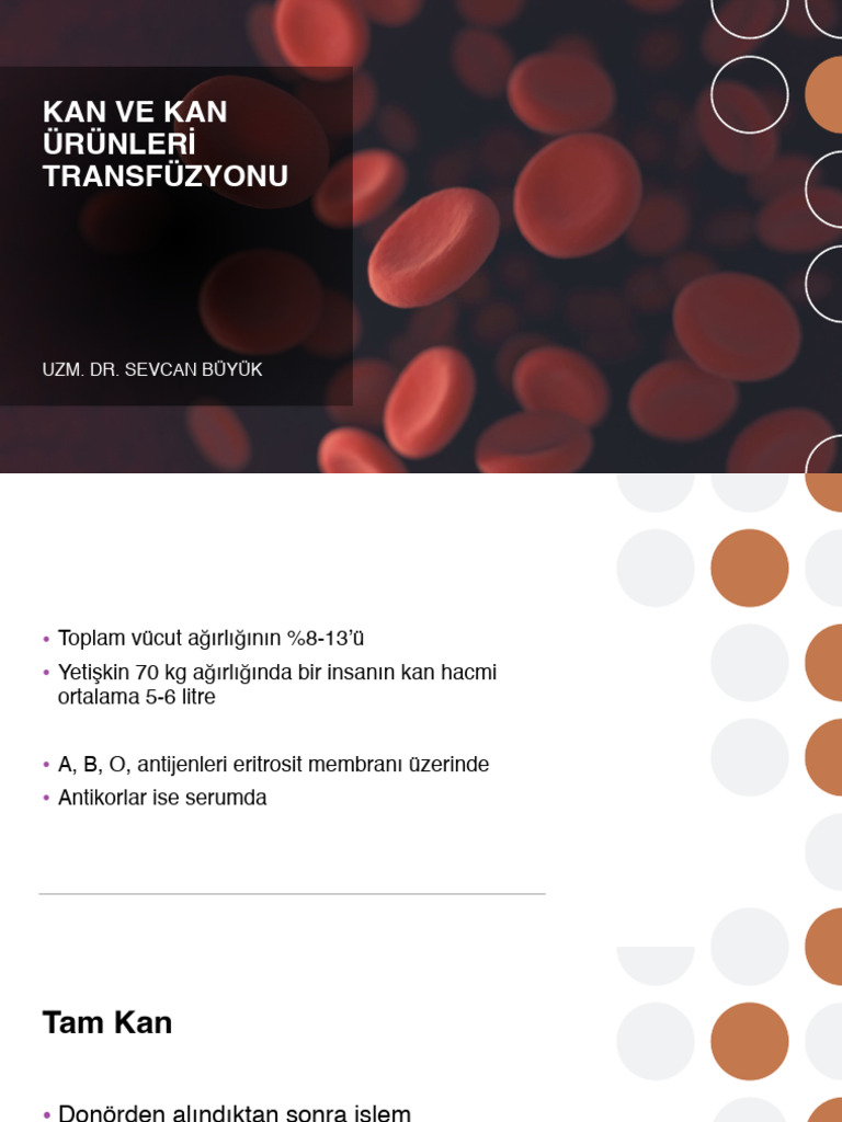 Kan Ve Kan Ürünleri Transfüzyonu | PDF