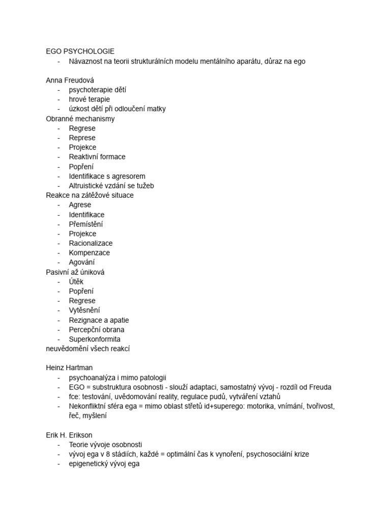 Ego Psychologie | PDF