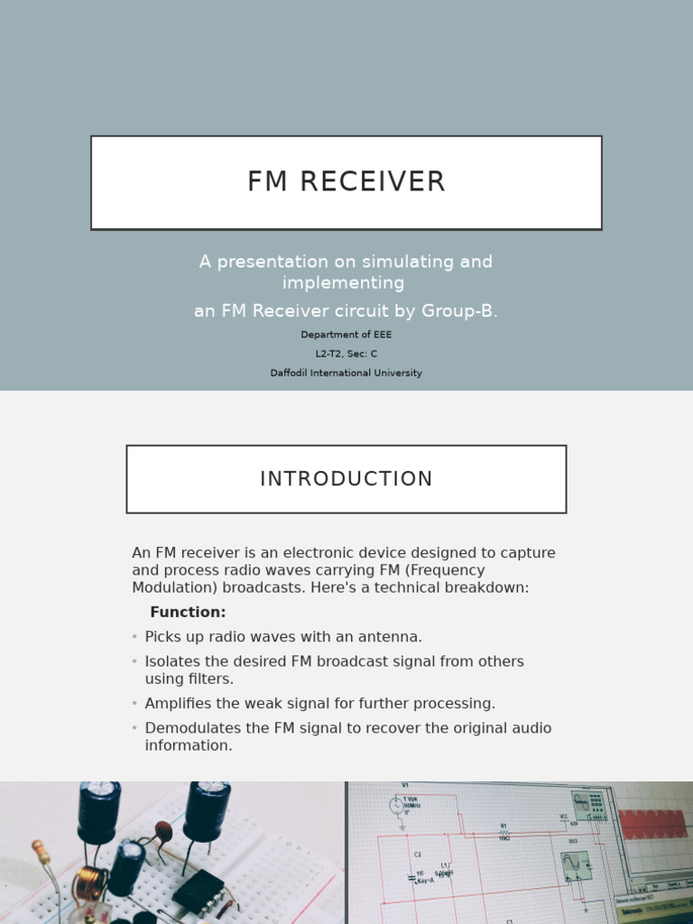 Communication Presentation | PDF | Frequency Modulation | Amplifier