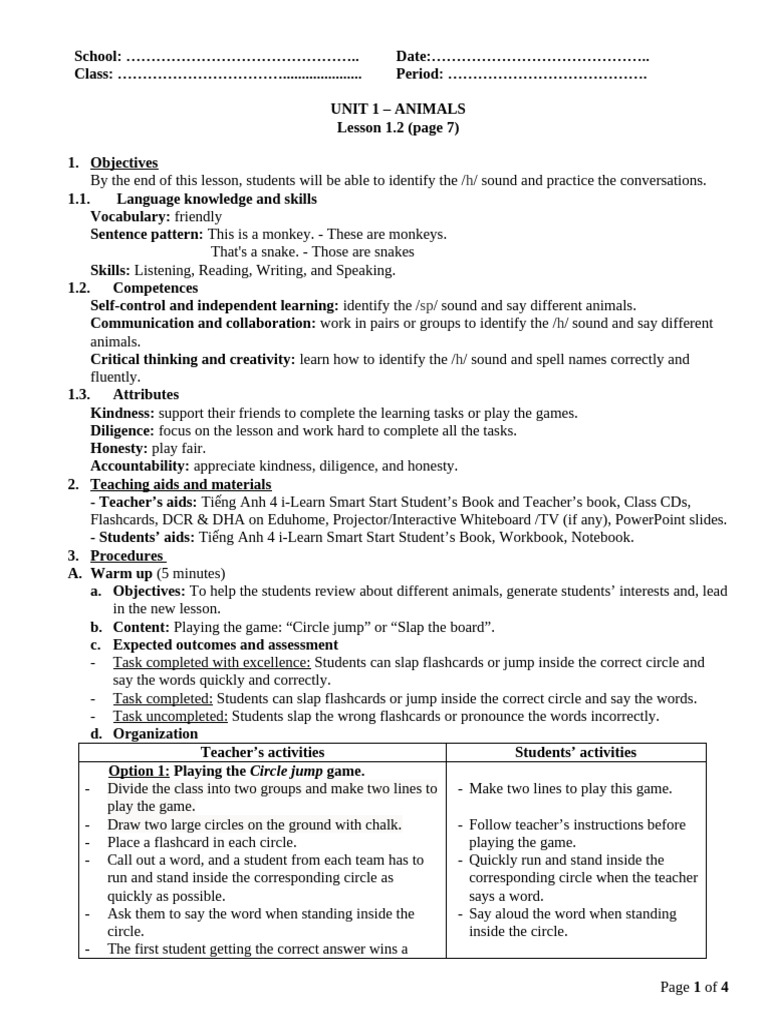 TA 4 ISS - Unit 1 - Lesson 1.2 - Page 7 | PDF | Learning | Human ...