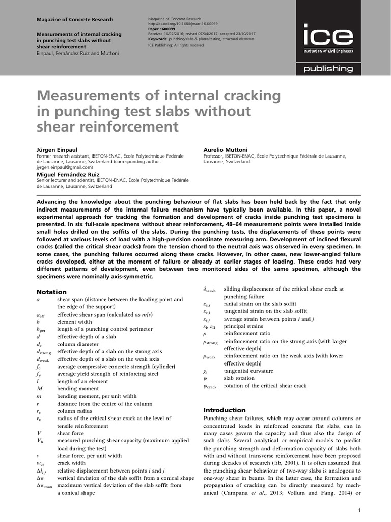 2017 - Measurements of Internal Cracking | PDF | Fracture | Strength Of Materials